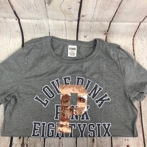 Victoria's Secret | Tops | Victorias Secret Pink Bling Tshirt Eighty ...
